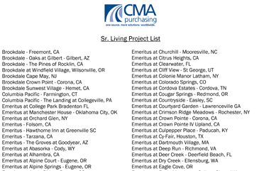 CMA Purchasing | Projects